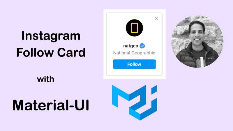 Creating Instagram Follow Card with Material-UI - bonsaiilabs Creating Instagram Follow Card with Material-UI - bonsaiilabs